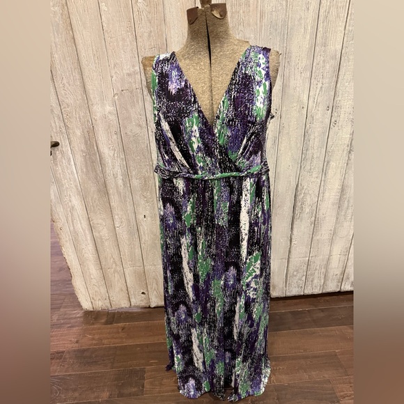 new directions | Dresses | New Directions Vibrant Purple And Green Maxi ...